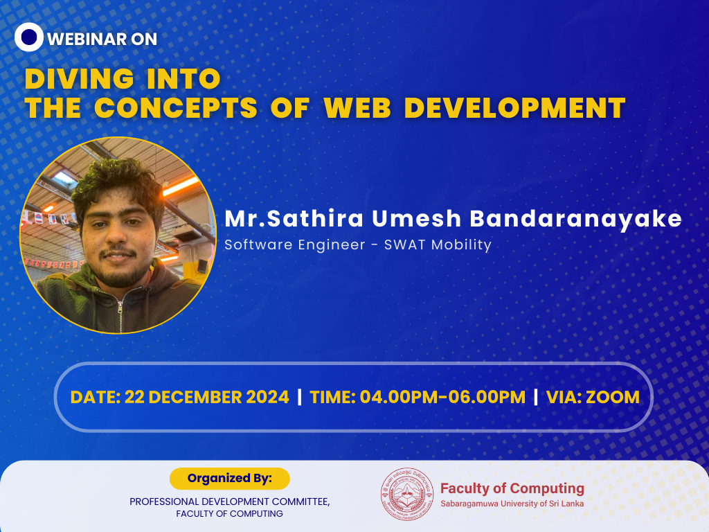 Webinar - Diving into the Concepts of Web Development | Faculty of Computing